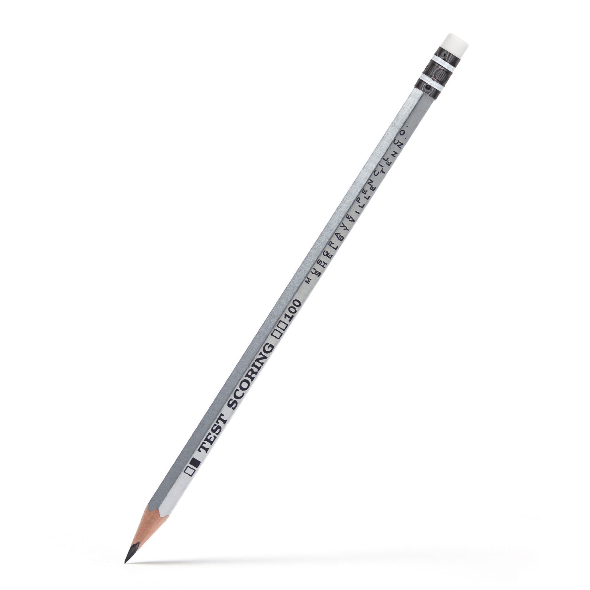 Test Scoring 100 Soft Core Silver Hex Pencil by Musgrave Pencil Company