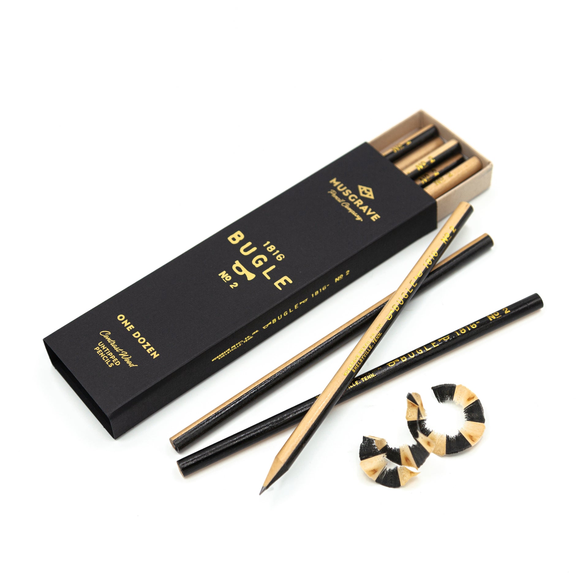 Black and White Bugle | Round Pencil | Musgrave Pencil Company