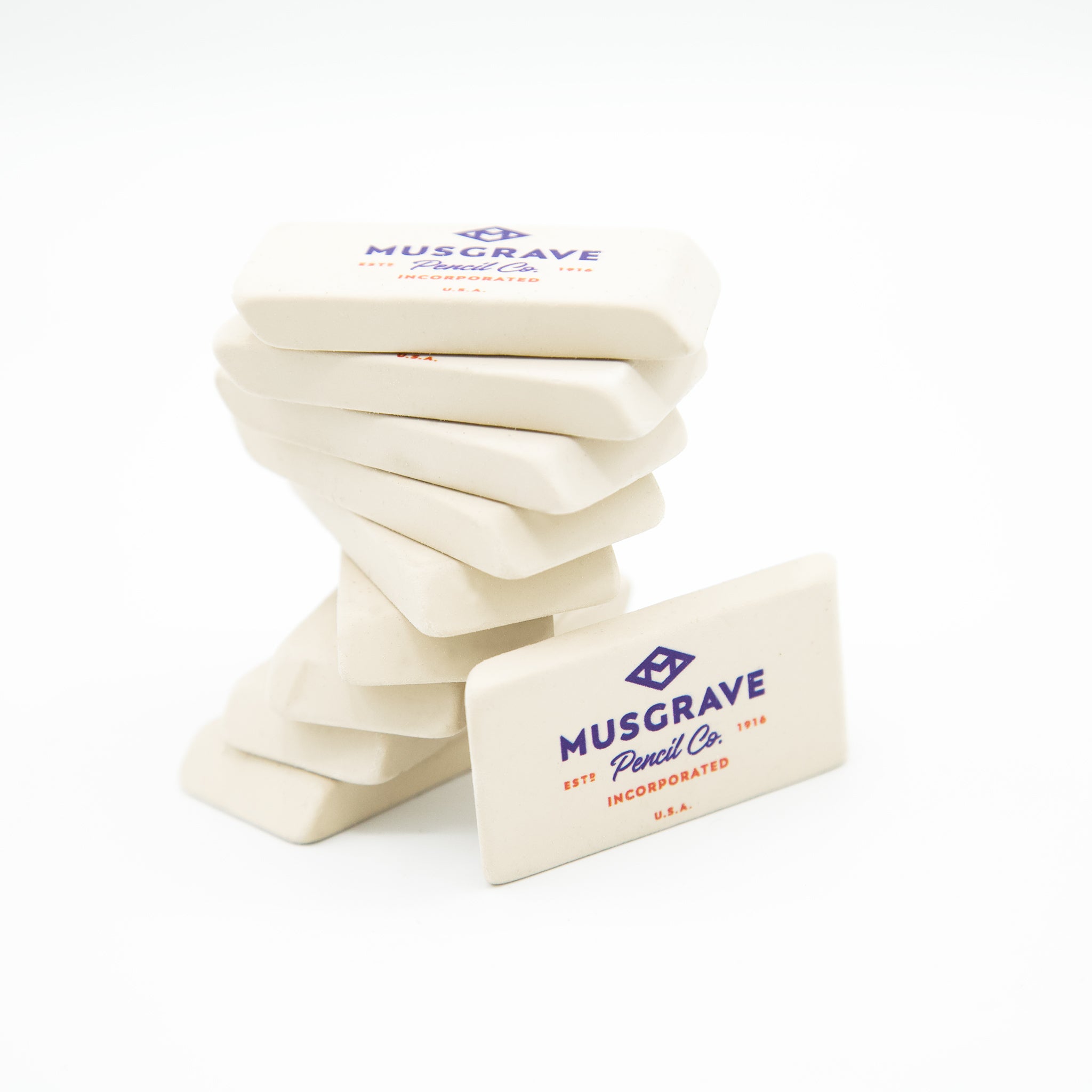 Musgrave-themed White Erasers - Eraser Pack of 10 – Musgrave Pencil Company