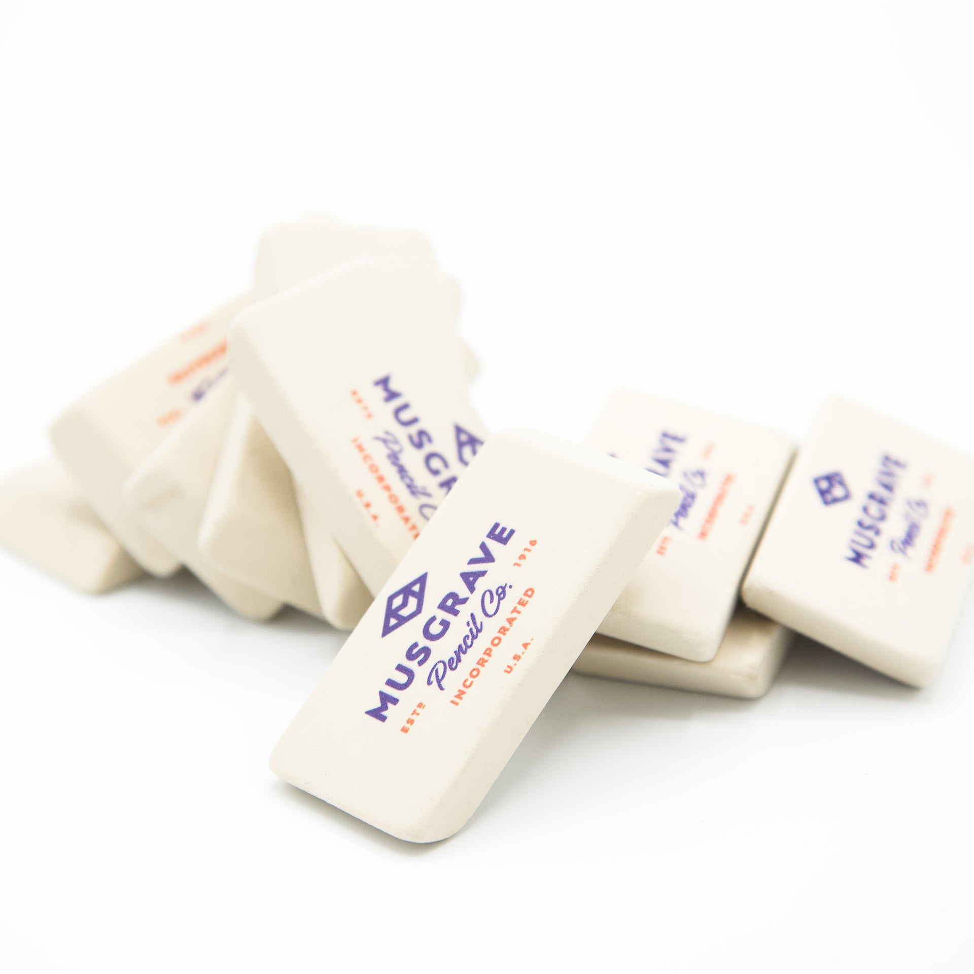 Musgrave-themed White Erasers - Eraser Pack of 10 – Musgrave Pencil Company