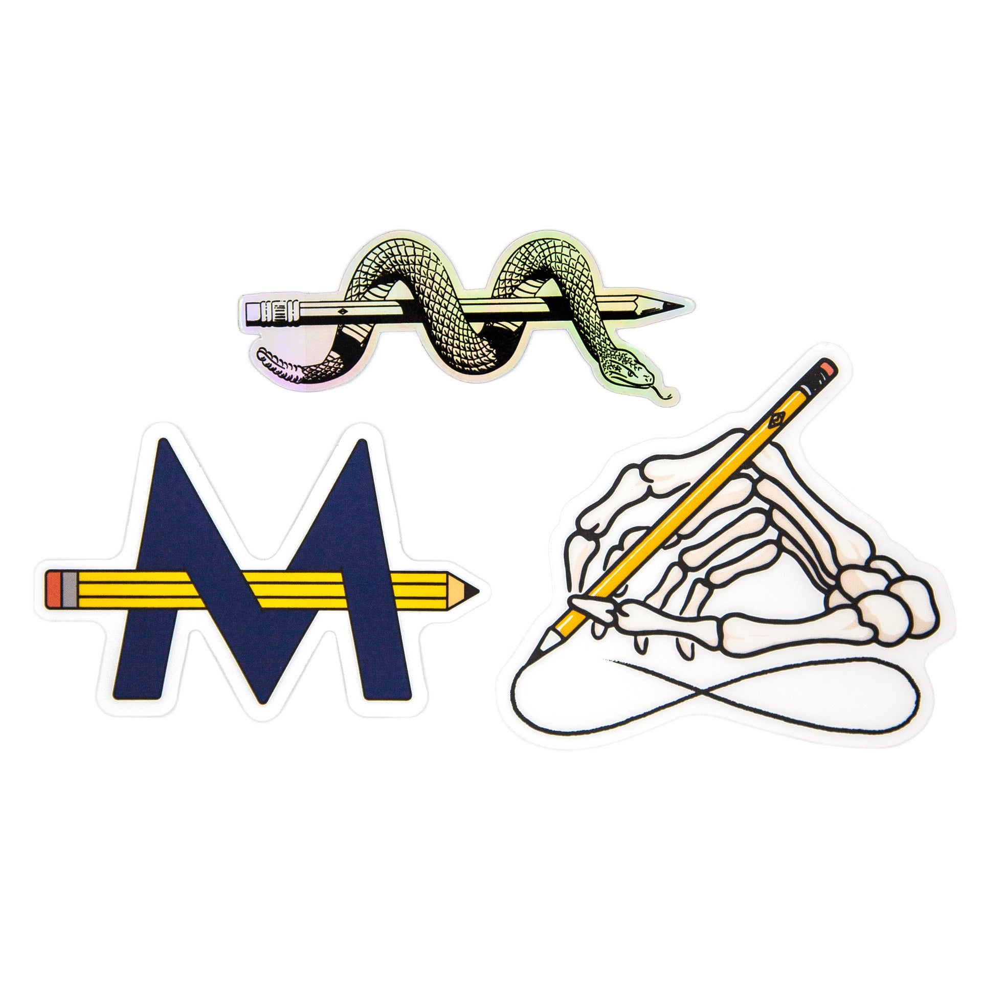 Designer Sticker Set - M, Snake and Skeleton Hand! – Musgrave Pencil ...